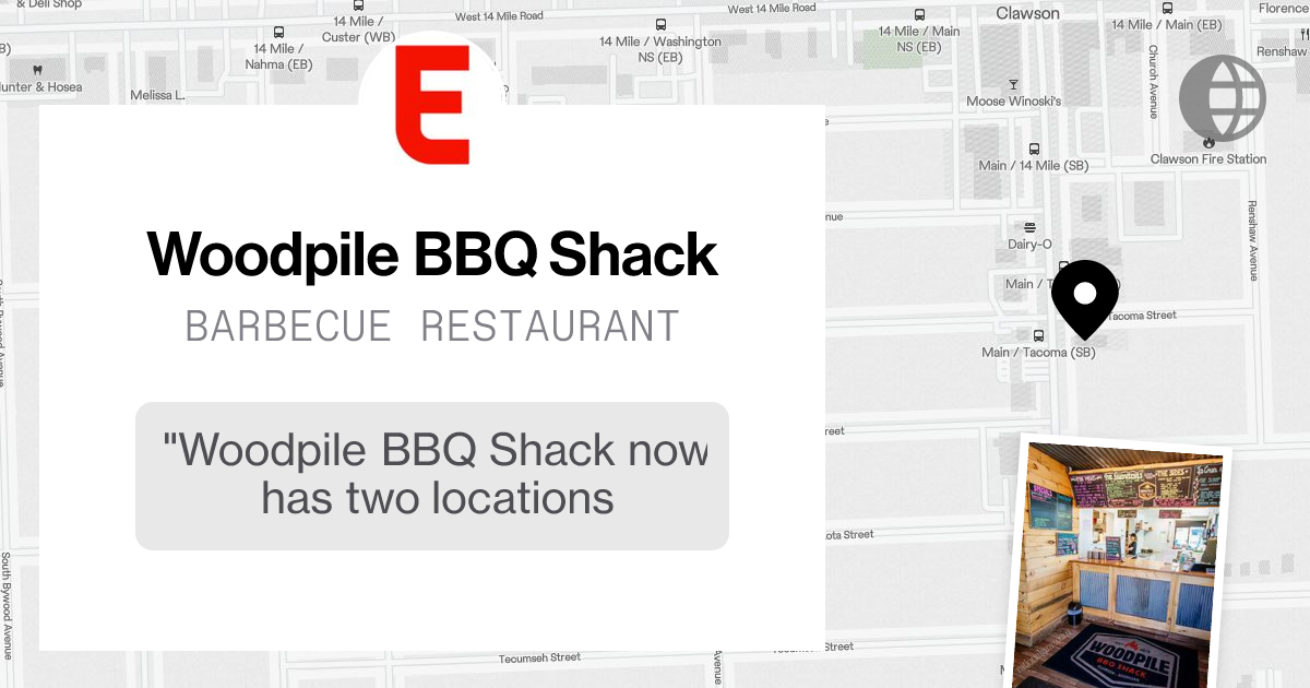 Woodpile BBQ Shack shared by @eater on Postcard