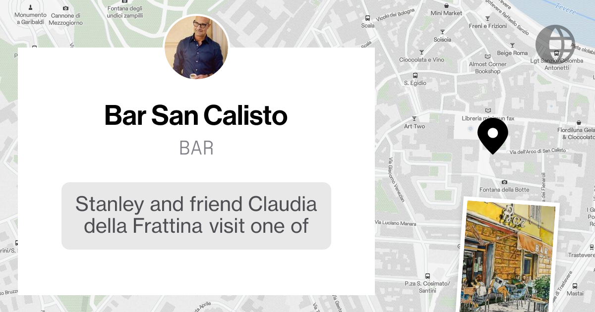 Bar San Calisto shared by @searchingforstanley says: "Stanley and ...