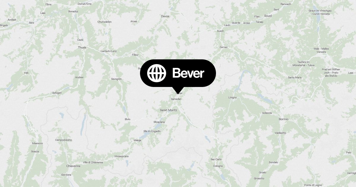 Bever, Switzerland on Postcard