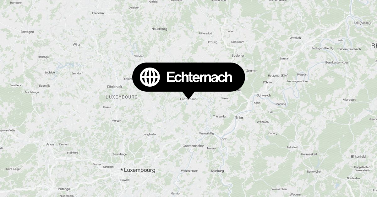 Echternach, Luxembourg on Postcard