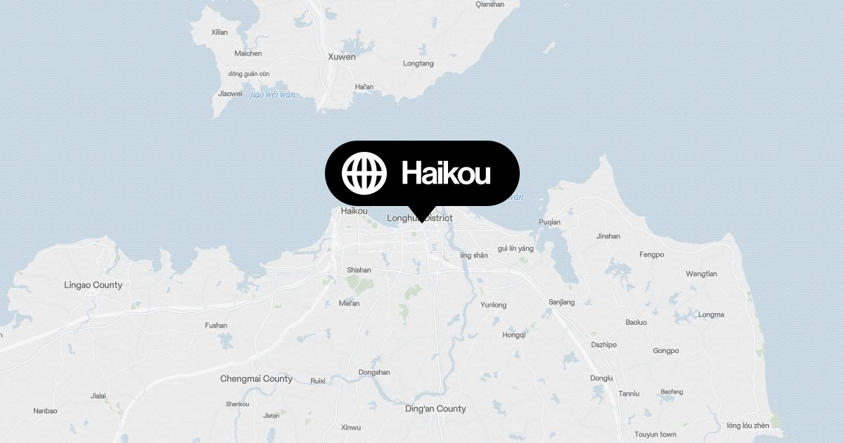 Haikou, China on Postcard