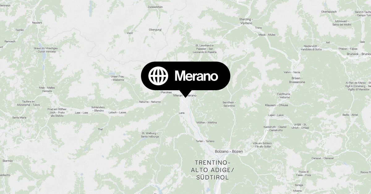 Merano, Italy on Postcard