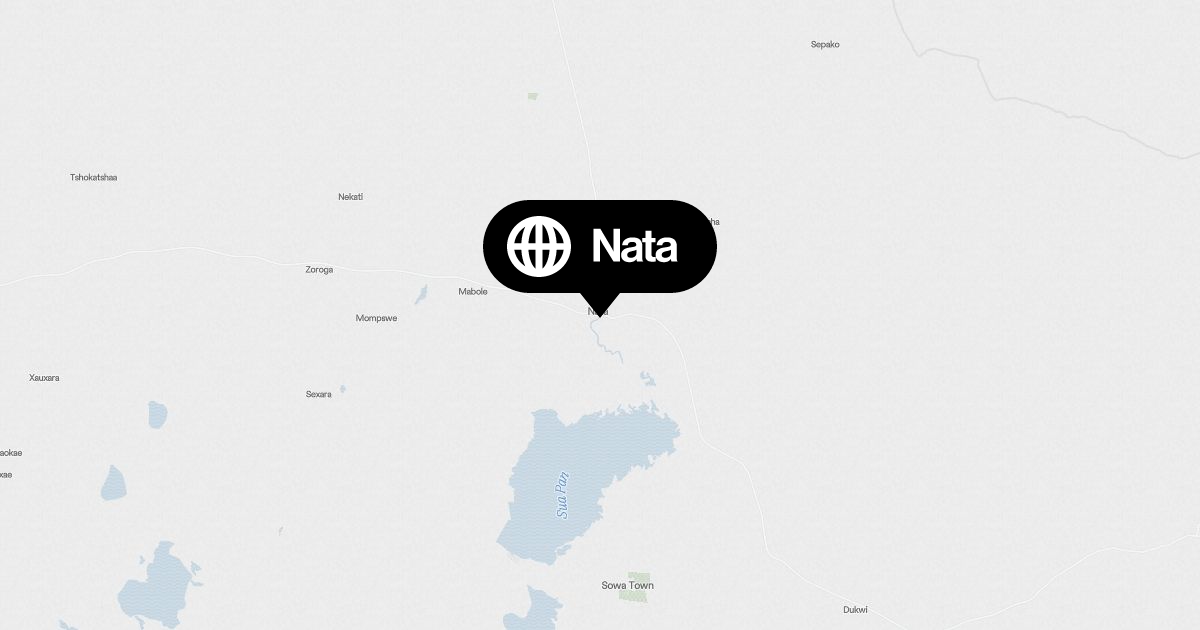 Nata, Botswana on Postcard