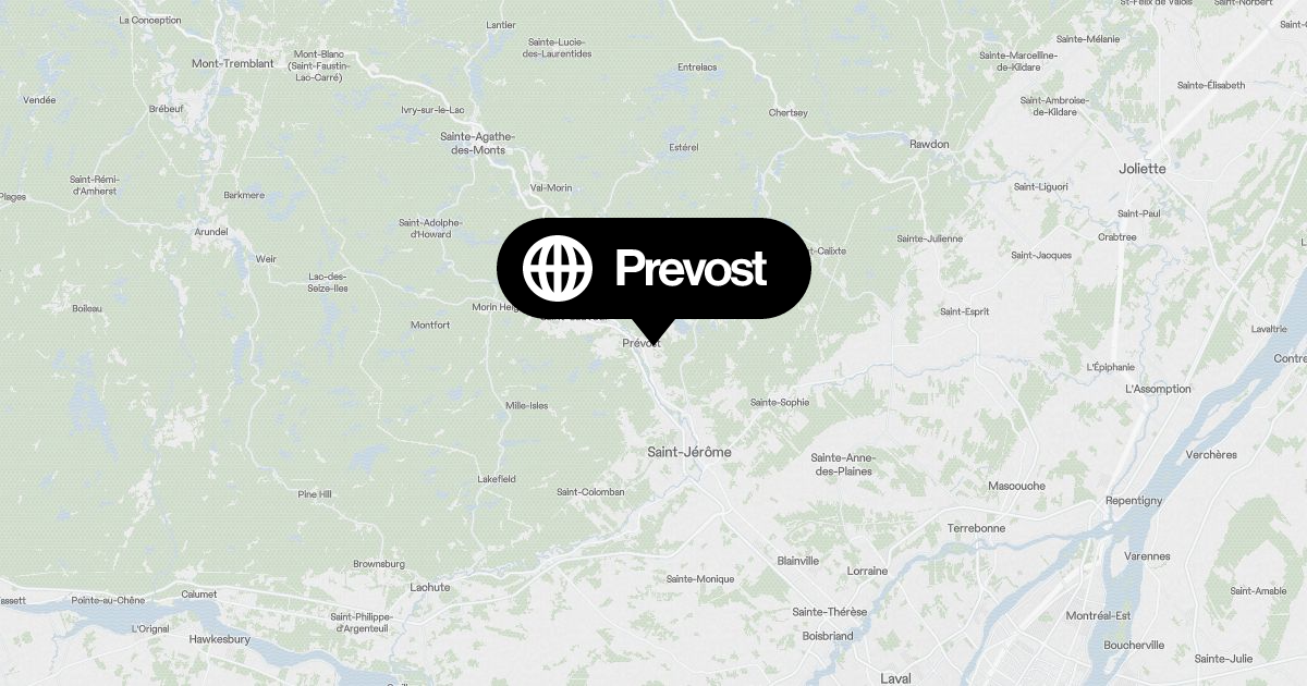Prevost, QC, Canada on Postcard