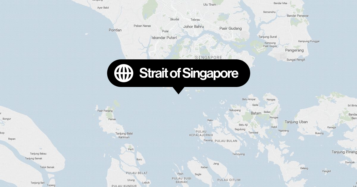 Strait of Singapore on Postcard
