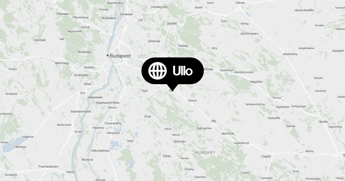 Ullo, Hungary on Postcard