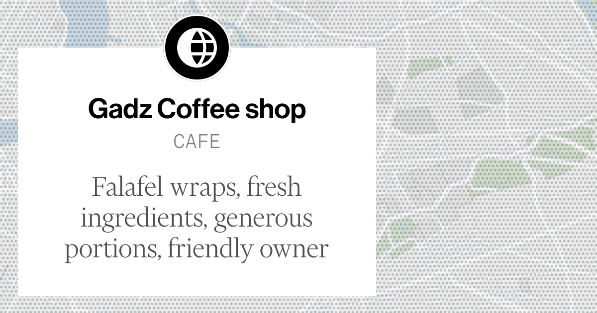 Gadz Coffee shop on Postcard