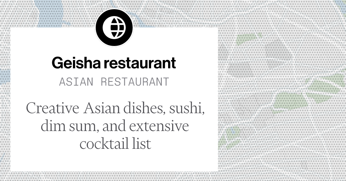 Geisha restaurant on Postcard