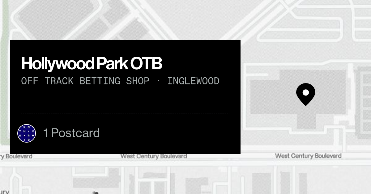 Hollywood Park OTB on Postcard