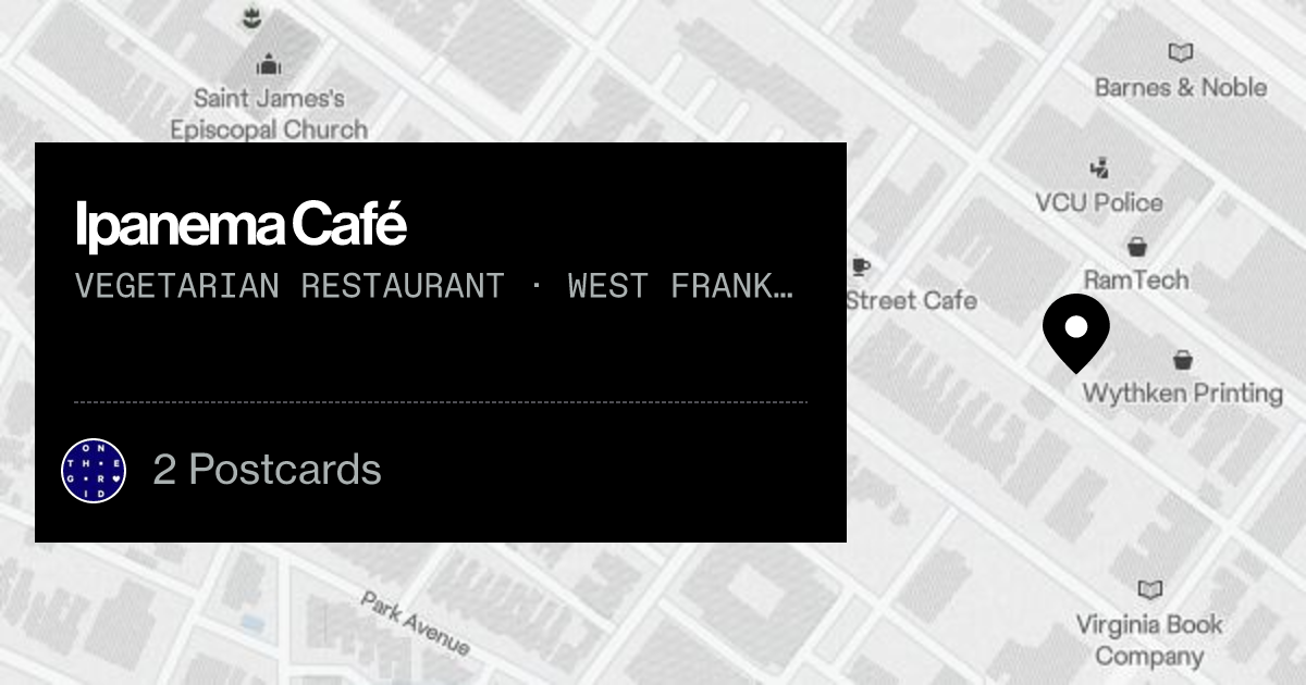 Ipanema Café on Postcard