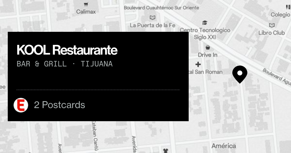 KOOL Restaurante on Postcard