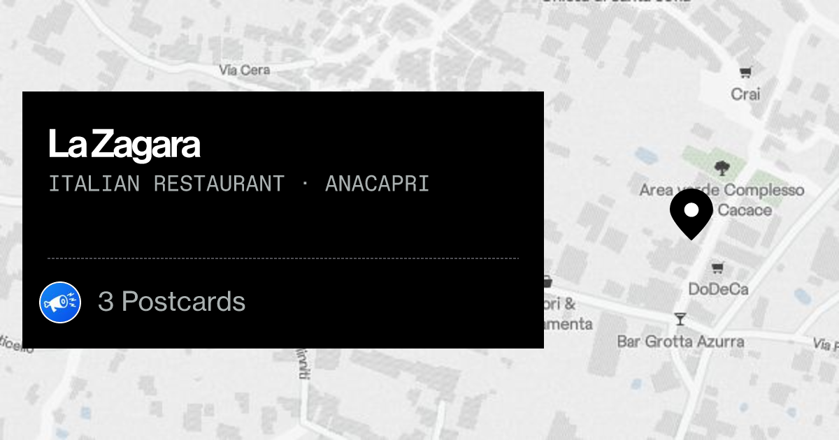 La Zagara on Postcard