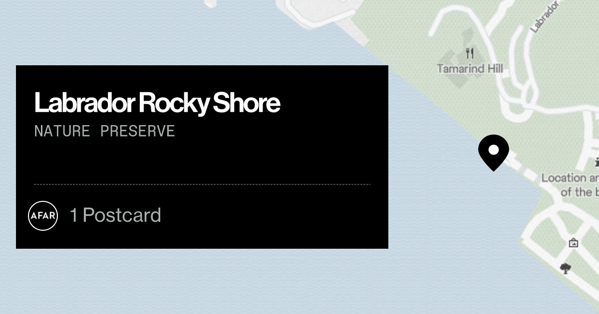 Labrador Rocky Shore on Postcard