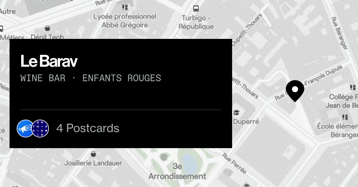 Le Barav on Postcard