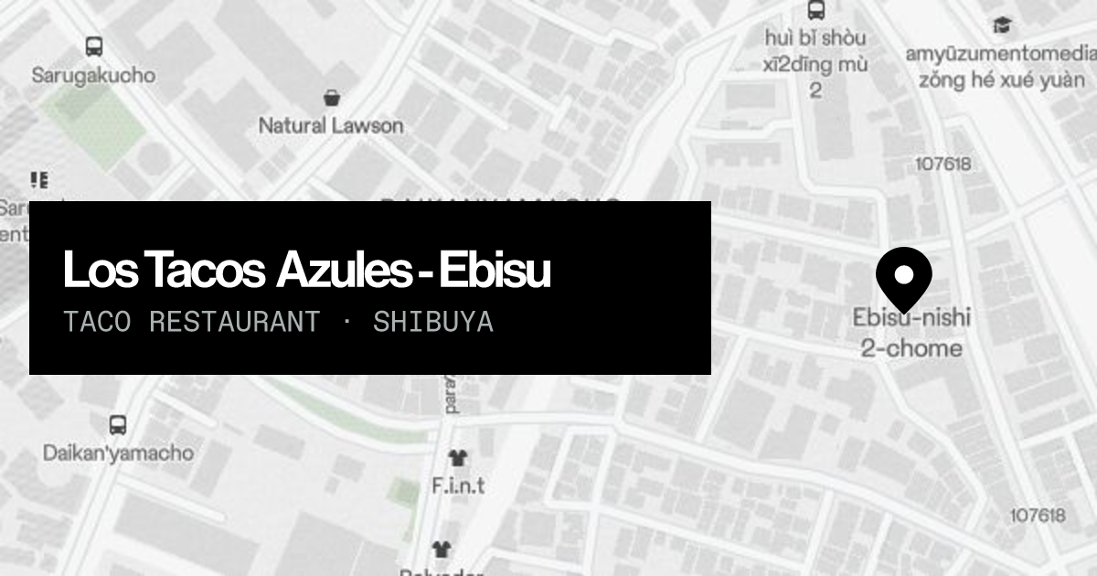 Los Tacos Azules - Ebisu on Postcard