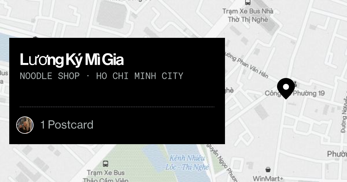 Lương Ký Mì Gia on Postcard