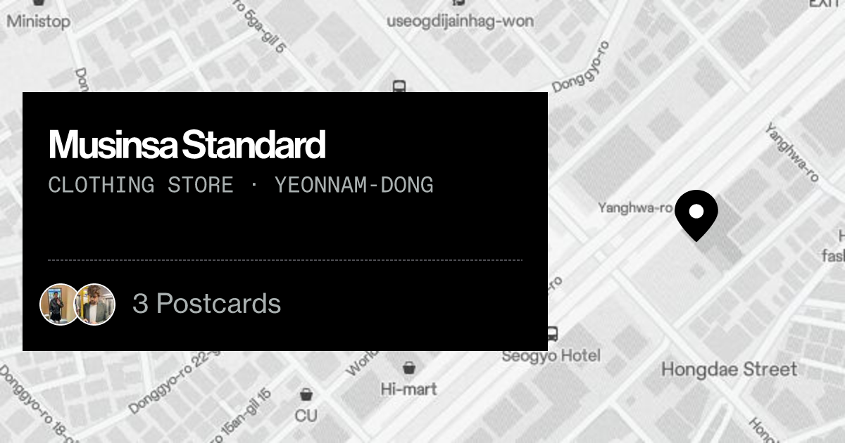 Musinsa Standard on Postcard