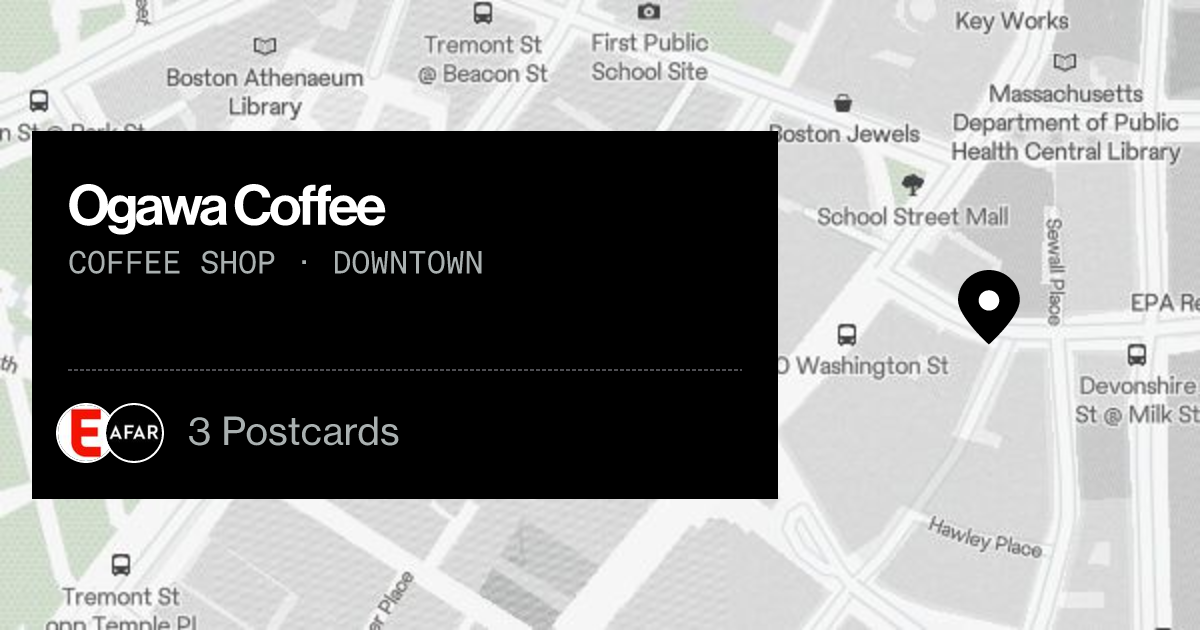 Ogawa Coffee on Postcard