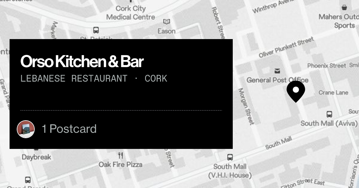 Orso Kitchen & Bar on Postcard