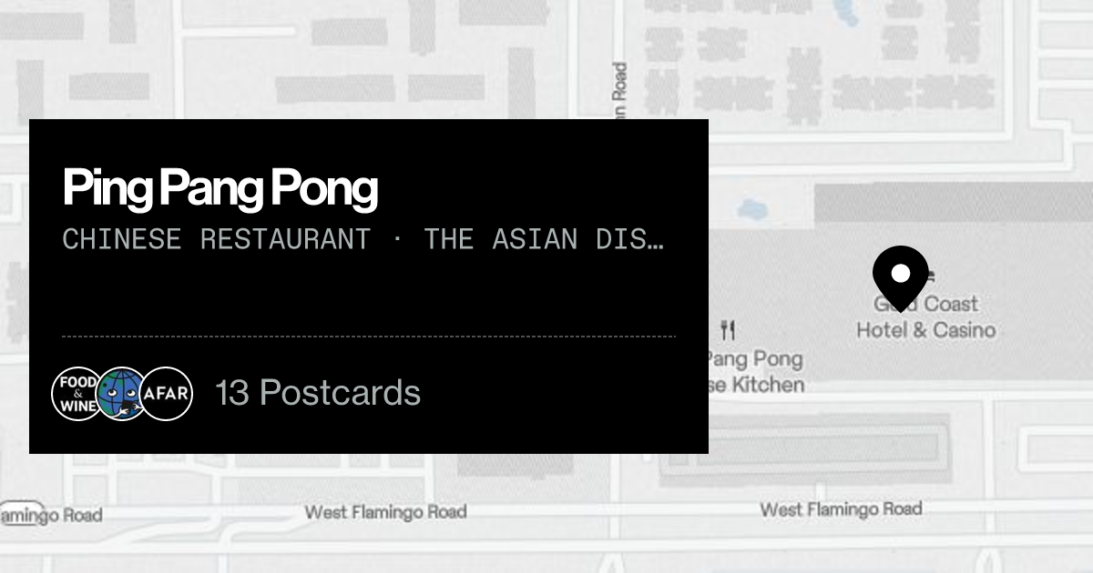 Ping Pang Pong on Postcard