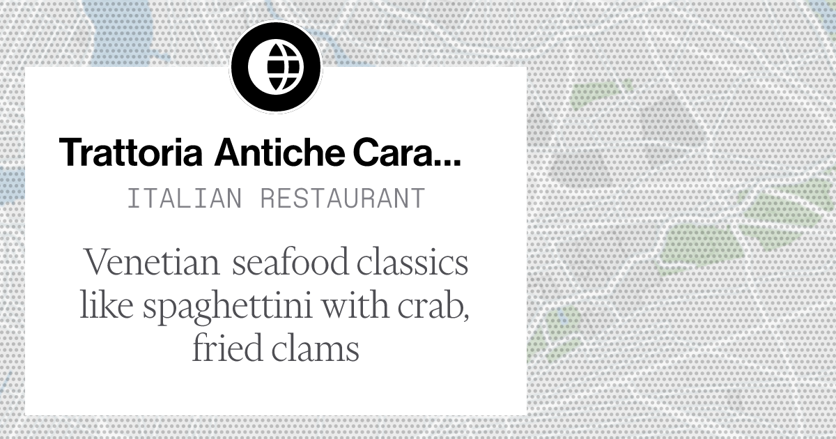 Trattoria Antiche Carampane - Italian restaurant in San Polo, Venice ...