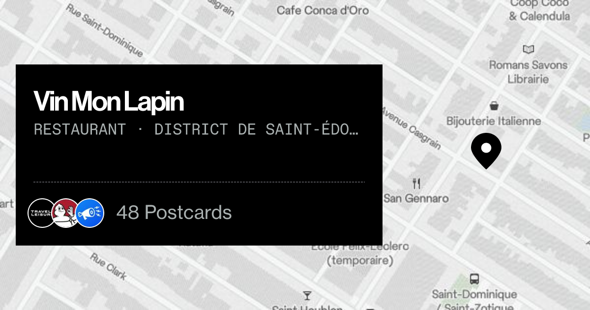 Vin Mon Lapin on Postcard